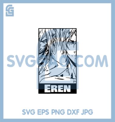 Eren Face Svg, Eren Titan Mask Svg, Eren Yeager Svg, Attack On Titan ...