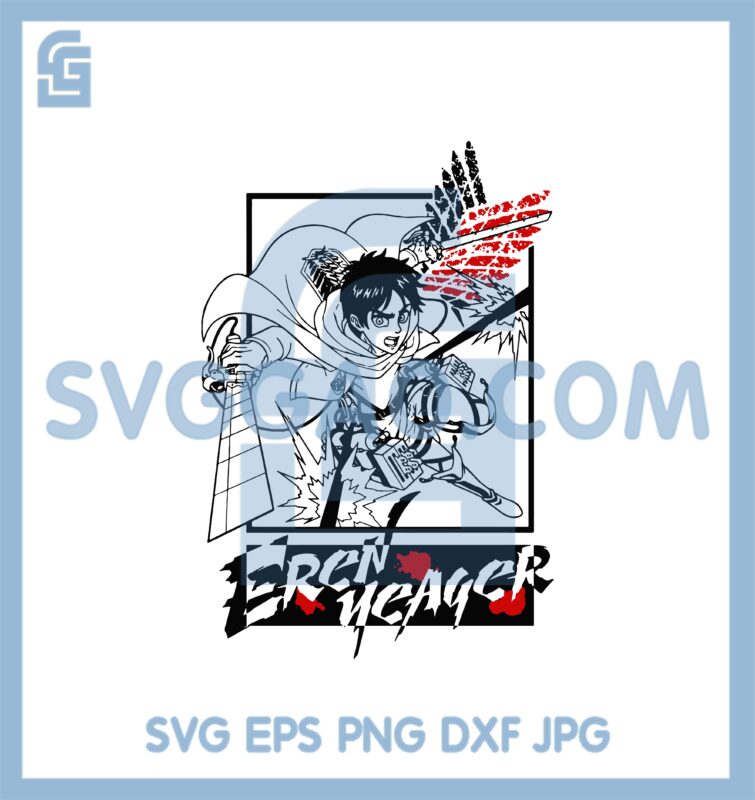 Eren Wings Svg, Eren Attack On Titan Wings Svg, Eren Yeager Wings Svg
