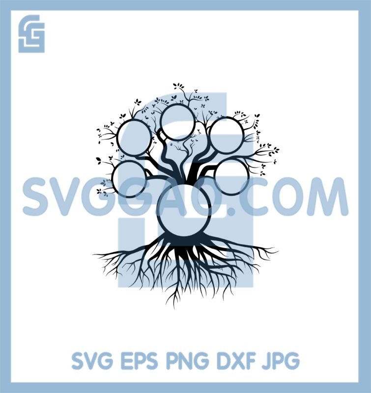 Family Tree Svg, Word Art Family Tree Deep Roots Svg, Tree Starbucks Svg