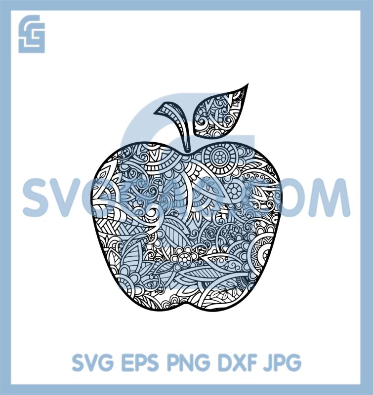 Apple Mandala Svg, Apple Clipart, Apple Svg