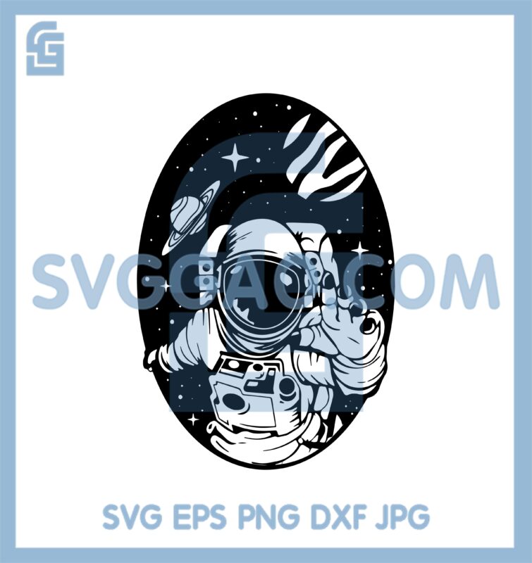 Astronaut In Galaxsy Svg, Space Solar System Universe Moon Celestial Svg