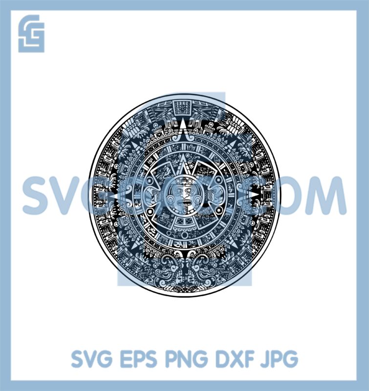 Azteca Piedra Del Sol Mexico Svg, Mayan Maya Aztek Svg, Made In Mexico ...