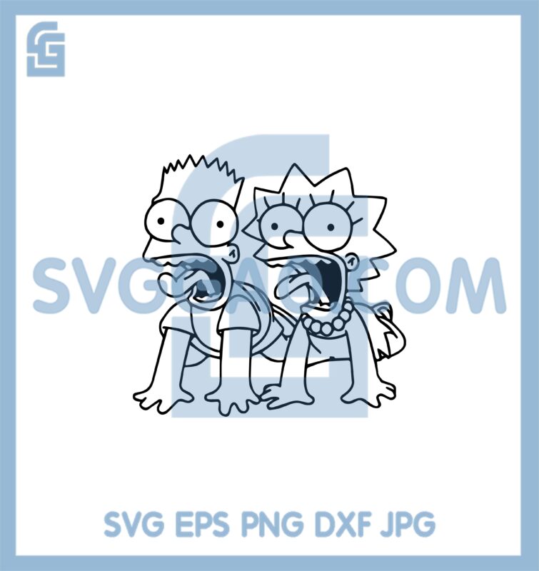 Bart And Lisa Simpson Svg, Simpson Svg, Krusty The Clown Svg