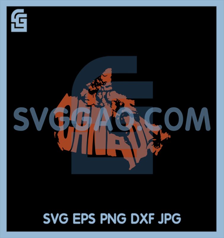 Canada Typography Svg, Canada Map Svg, Love Cannada Svg – SVGGAO