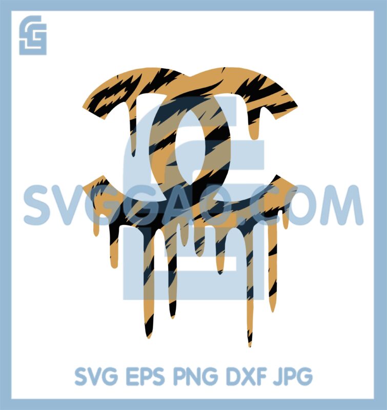 Chanel Leopard Drip Logo Svg, Trending Svg, Drip Chanel Svg, Leopard ...