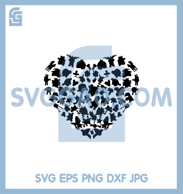 Character Pokemon Heart Svg, Pokemon Valentines Heart Svg – SVGGAO