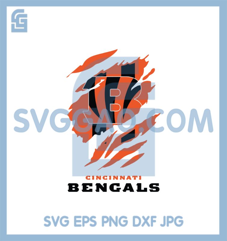 Cincinnati Bengals Scratch Svg, NFL Scratch Cricut File Svg, Football ...