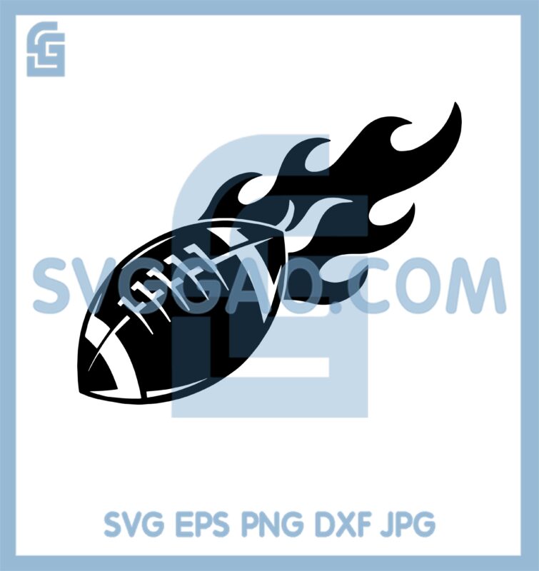 Flaming Football SVG, Football Svg, Football Dessign – SVGGAO