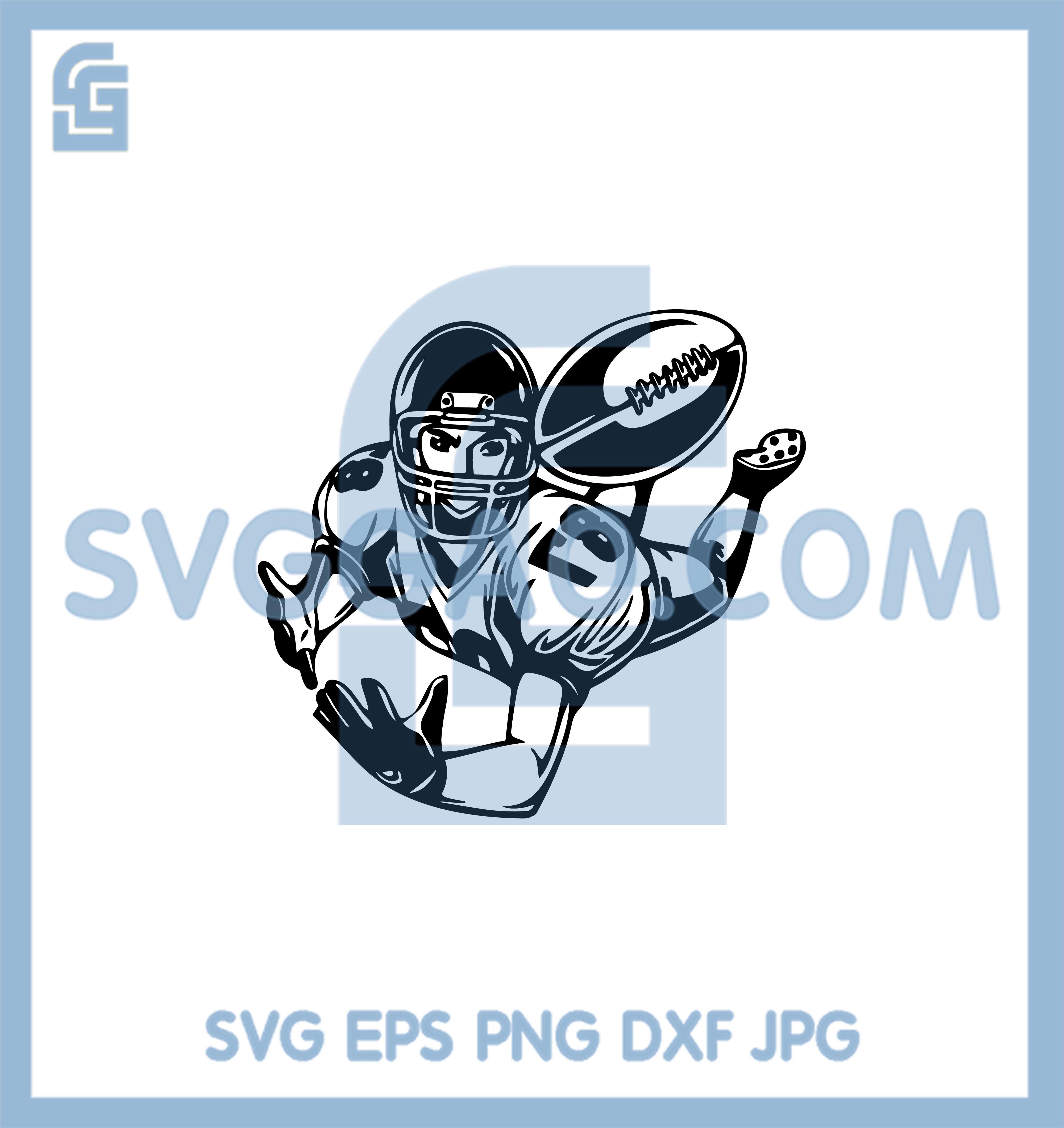Football Player Wide Receiver Nfl Sports Stadium SVG