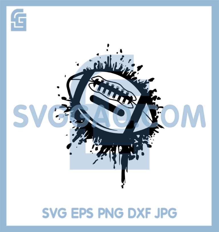 Football Splattered Svg, Football Dripping Svg, Football Drops Svg