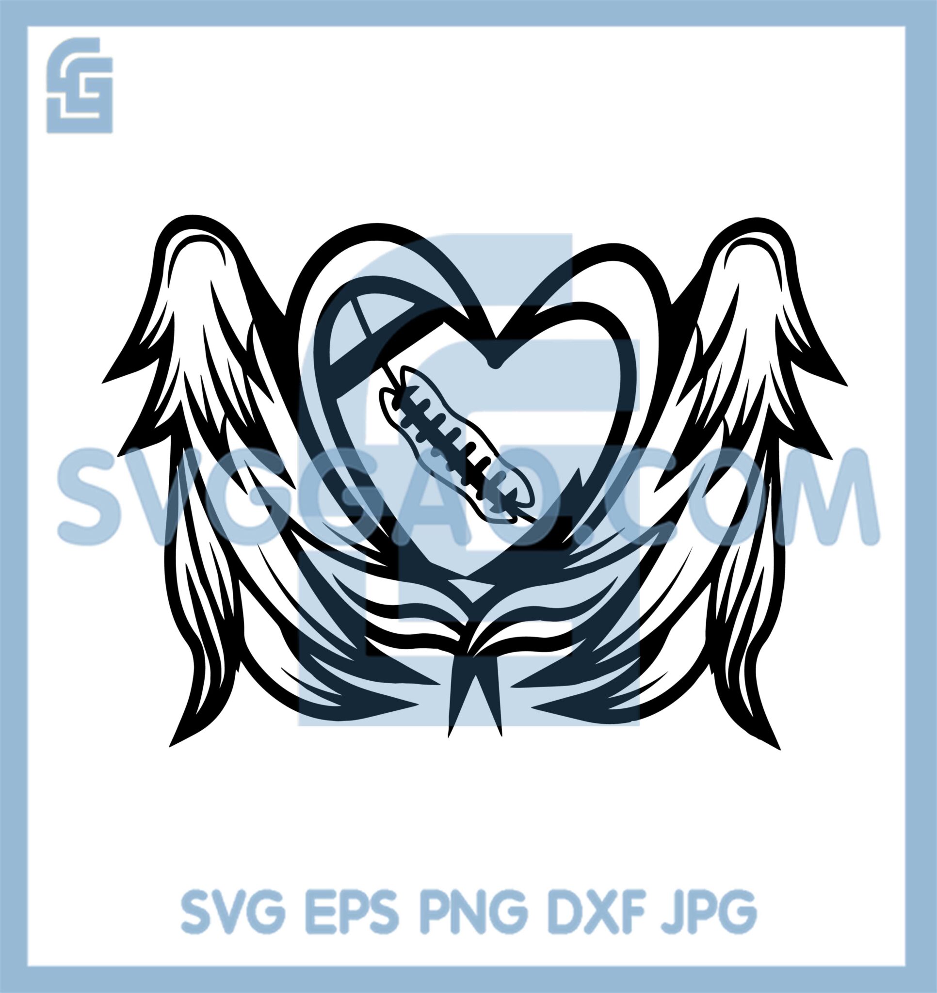 Football Wings Svg, Angel Wings Football Svg, Angel Wings Svg – SVGGAO