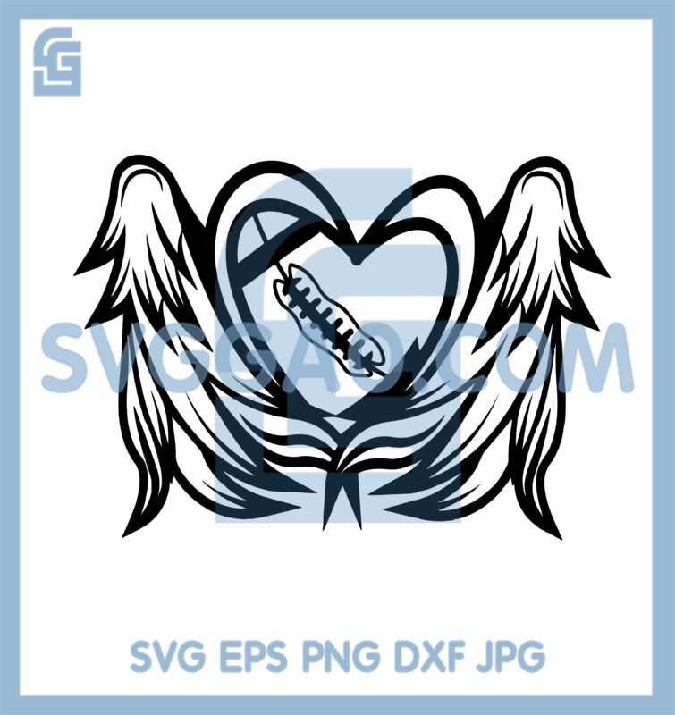 Football Wings Svg, Angel Wings Football Svg, Angel Wings Svg – SVGGAO