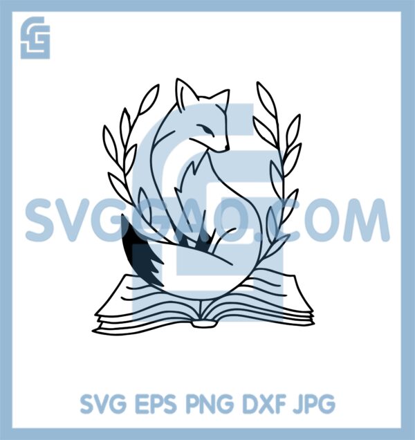 Fox Wild Animals Svg, Reading Fox With Book Svg, Reader Librarian Svg