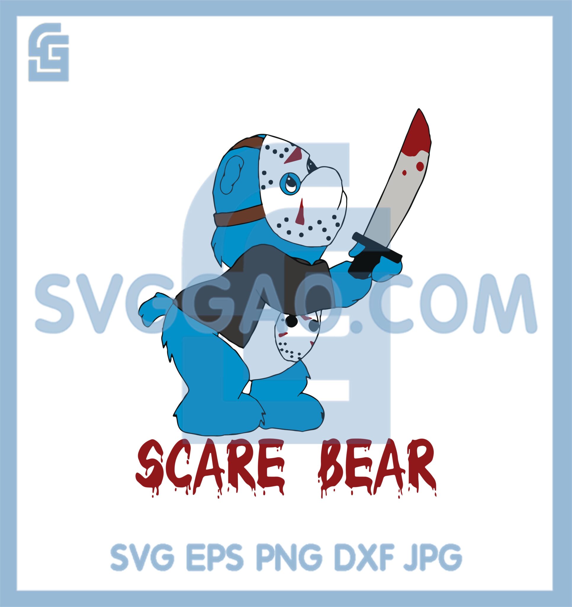 Bear Care Michael Myers Svg, Scare Bear Care Svg, Jason Scary Bear Svg ...