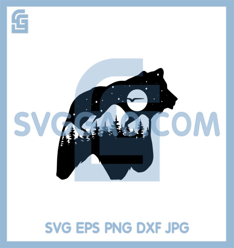 Bear Mountains Svg, Outdoor Bear Svg, Adventure Svg – SVGGAO