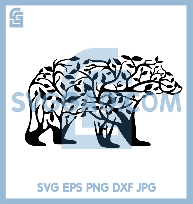 Bear Tree Svg, I Love Bears So I Designed Bears With Trees Svg – SVGGAO