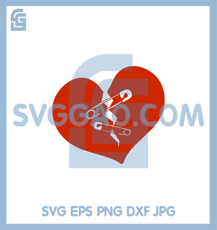 Broken Heart New Svg, Broken Hearts And Needles Svg