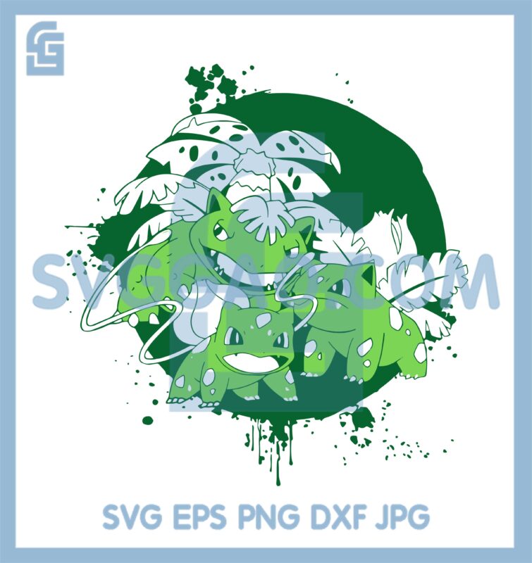 Bulbasaur Pokemon Svg, Ivysaur Pokemon Svg, Venusaur Svg