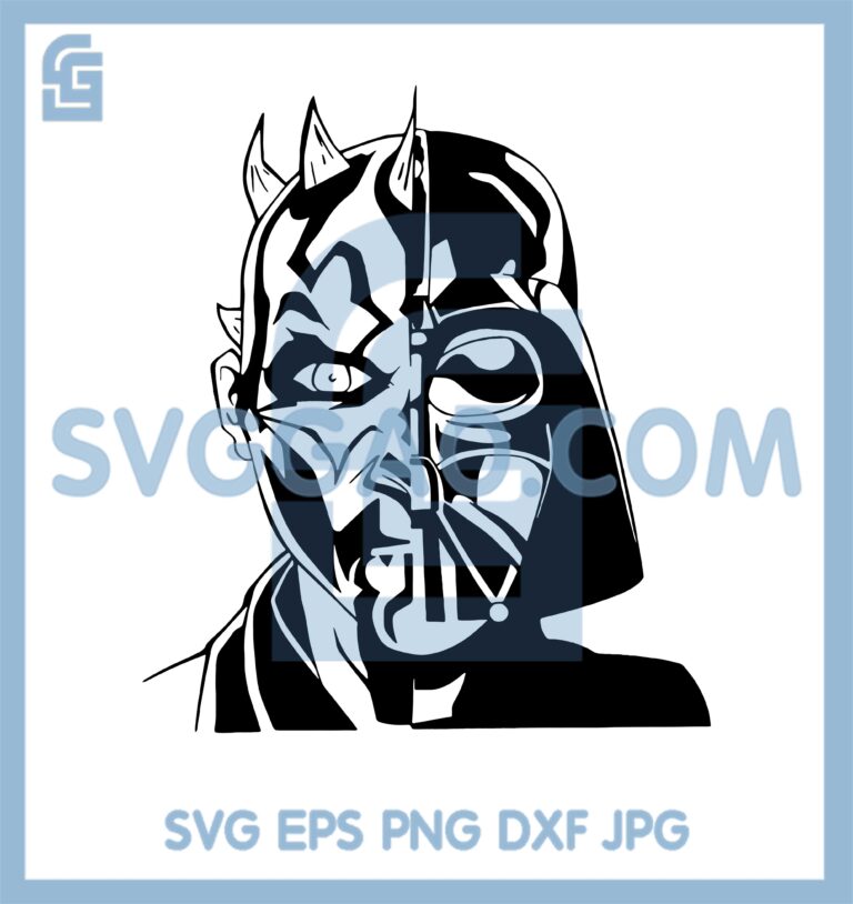 Darth Maul Darth Vader Face Svg, Darth Maul And Darth Vader Svg, Darth ...