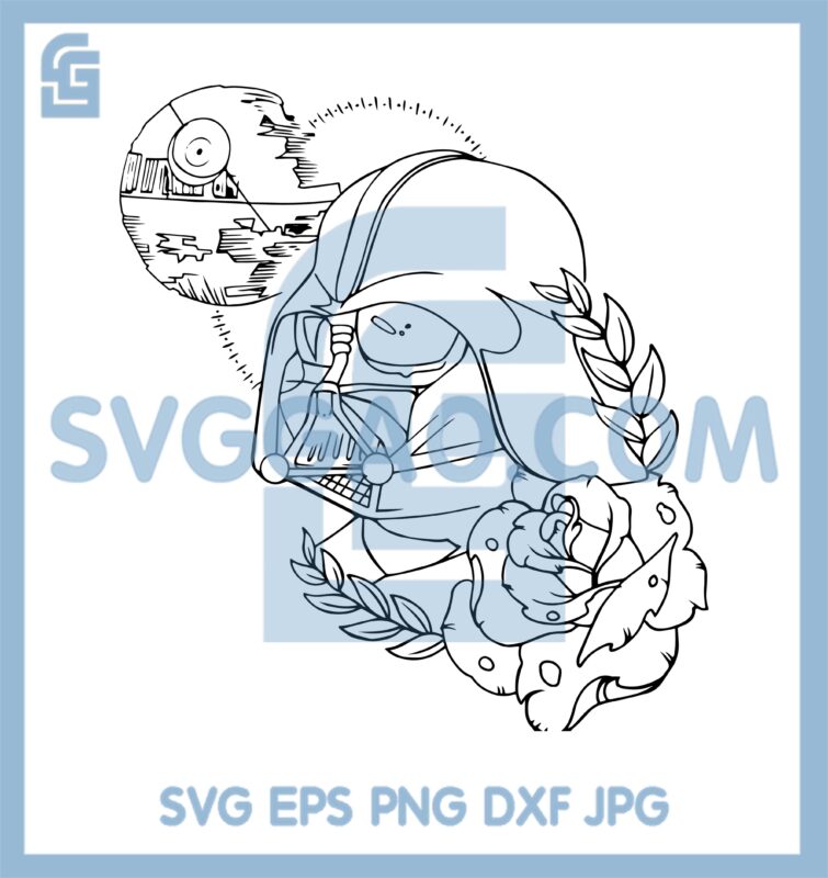 Darth Vader Millennium Rose Svg, Millennium Rose Svg