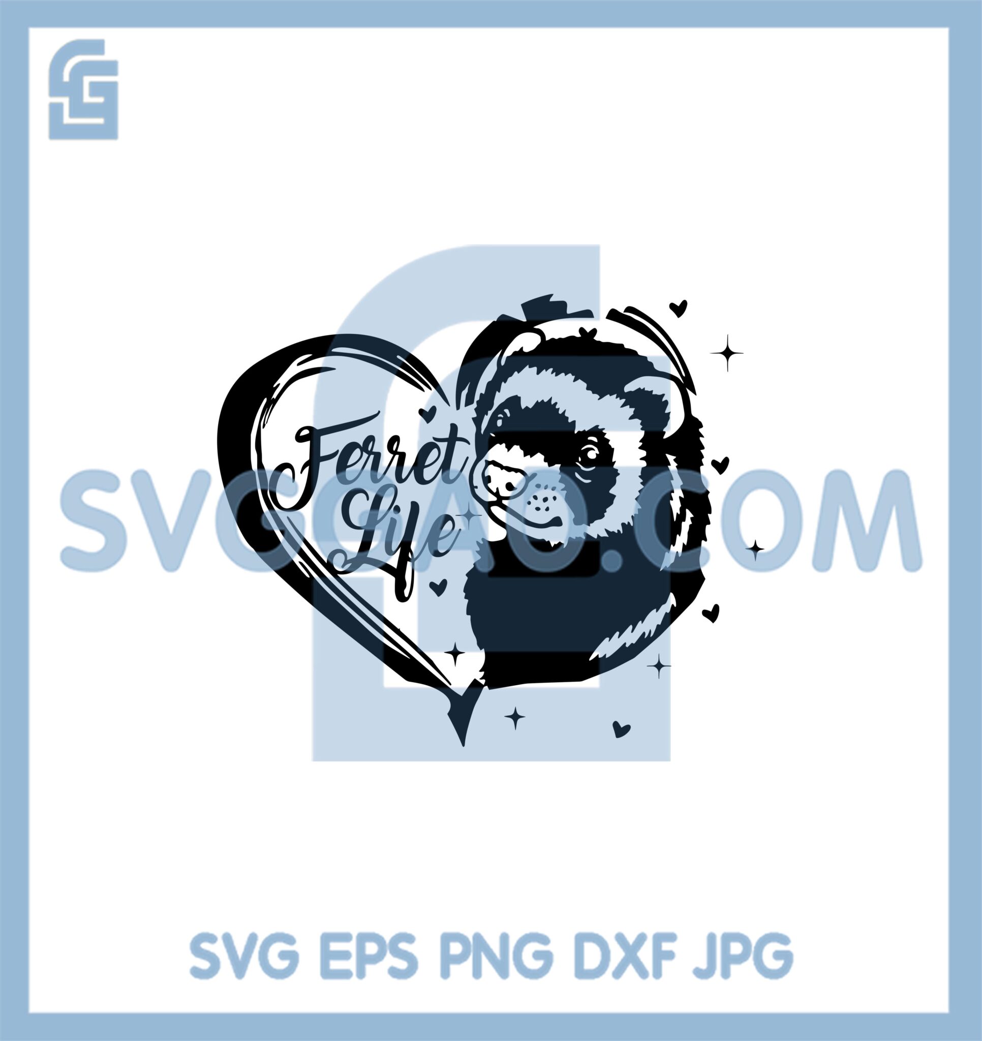 Ferret Sublimation Svg, Ferret Svg, Ferret Love Svg, Ferret Life Svg