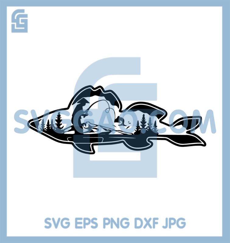 Fishing Scene Svg, Fishing Svg, Bass Fishing Svg – SVGGAO