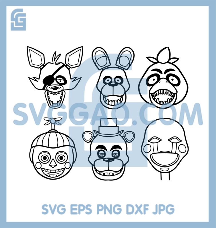 Five Nights At Freddy Freddy Svg, Glamrock Freddy Svg, Fazbear Pizza ...