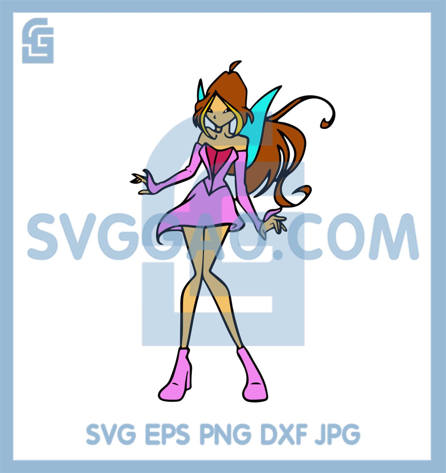 Flora Winx Club Cute Svg, Flora Cartoon Svg, Princess Flora Svg