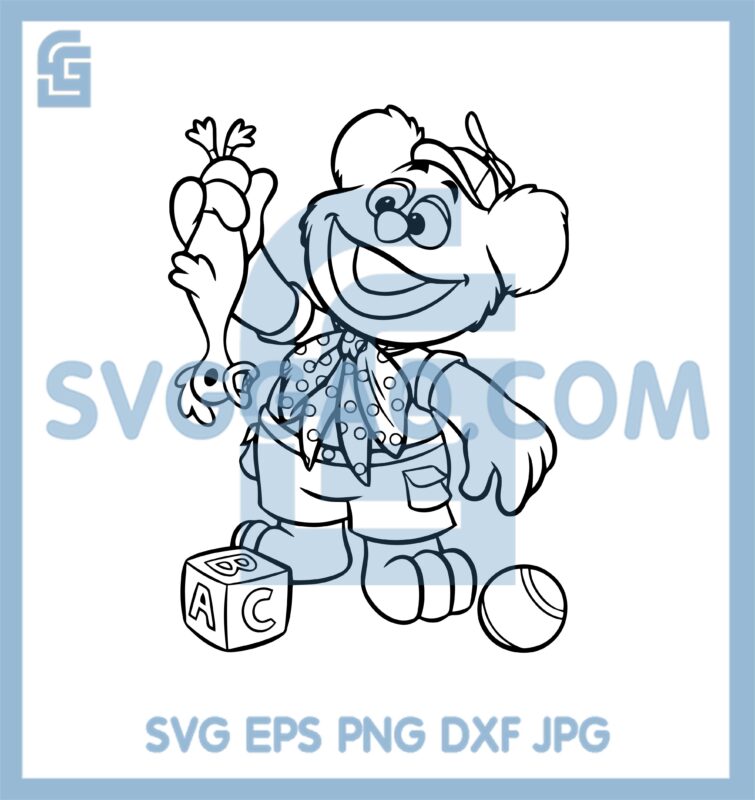 Fozzie Muppet Babies Outline Svg, Muppet Babies Bear Svg, Muppet Babies Svg