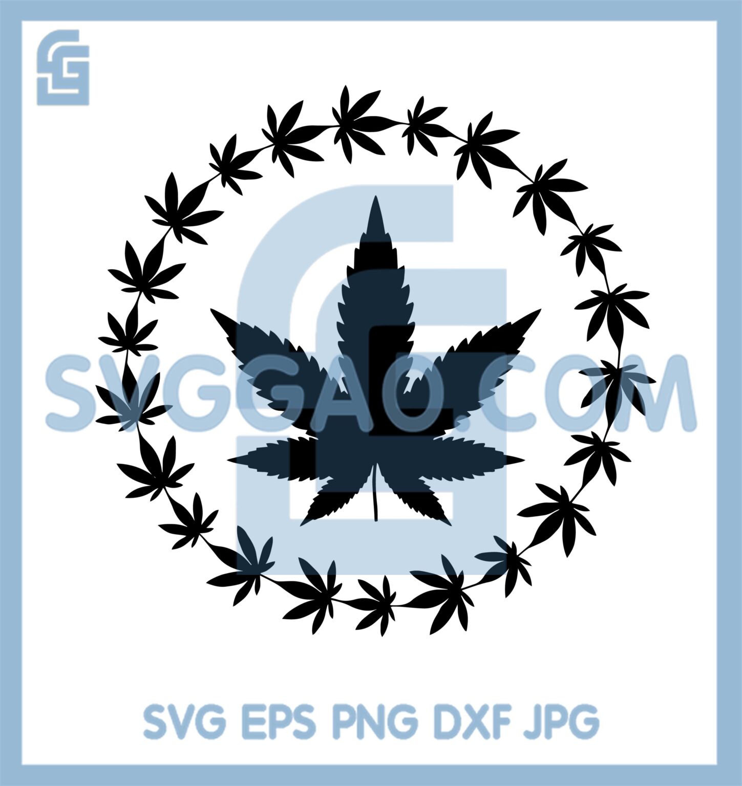Framed Weed Leave SVG, Printable, Weed Alpaca SVG – SVGGAO