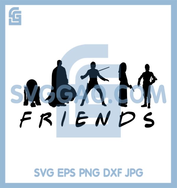 Friends Star Wars File Svg, Leia Organa Friends Svg, Friends Kylo Ren Svg