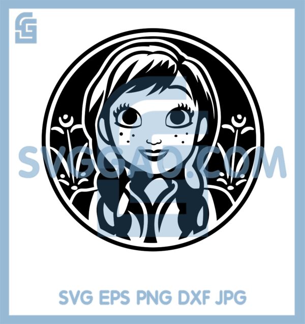 Frozen Anna die cut vinyl SVG, Anna logo Svg – SVGGAO