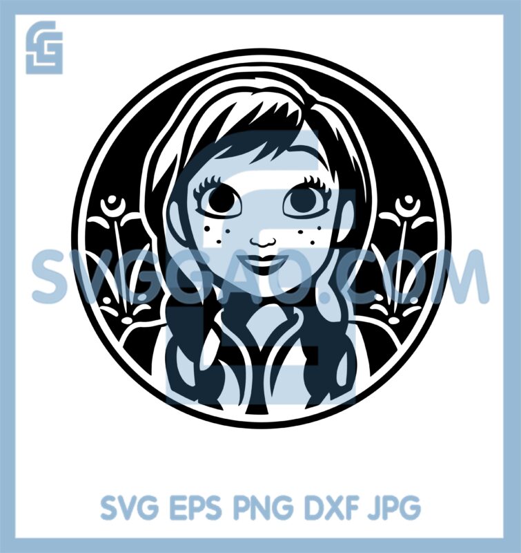 Frozen Anna die cut vinyl SVG, Anna logo Svg – SVGGAO