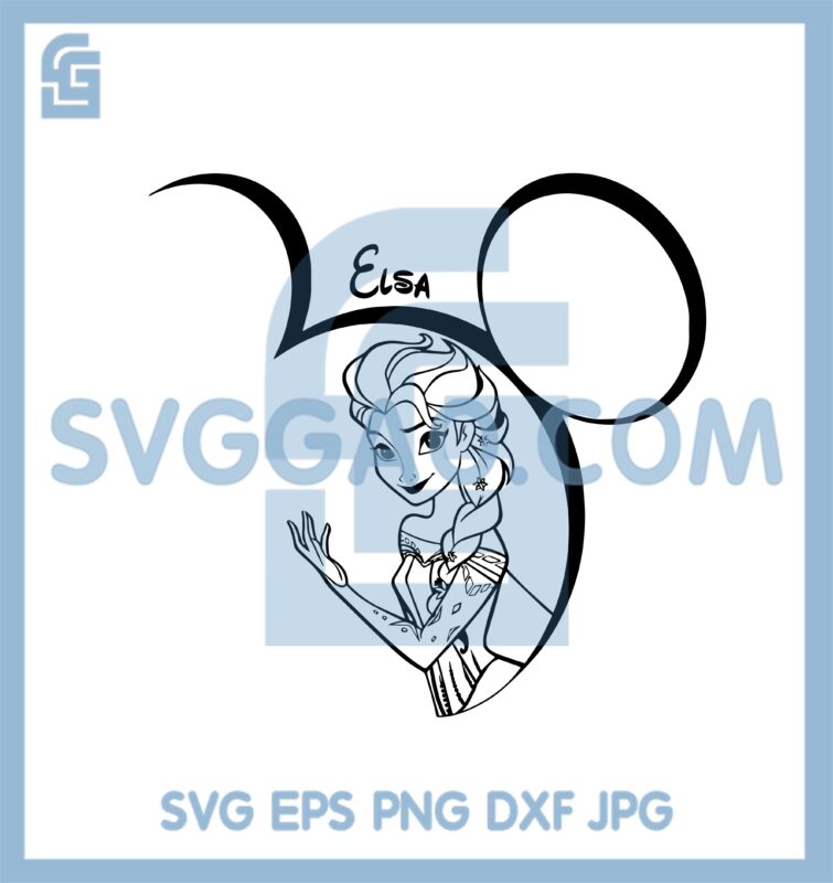 Frozen Princess Elsa Mouse Clipart Svg, Princess Frozen Svg
