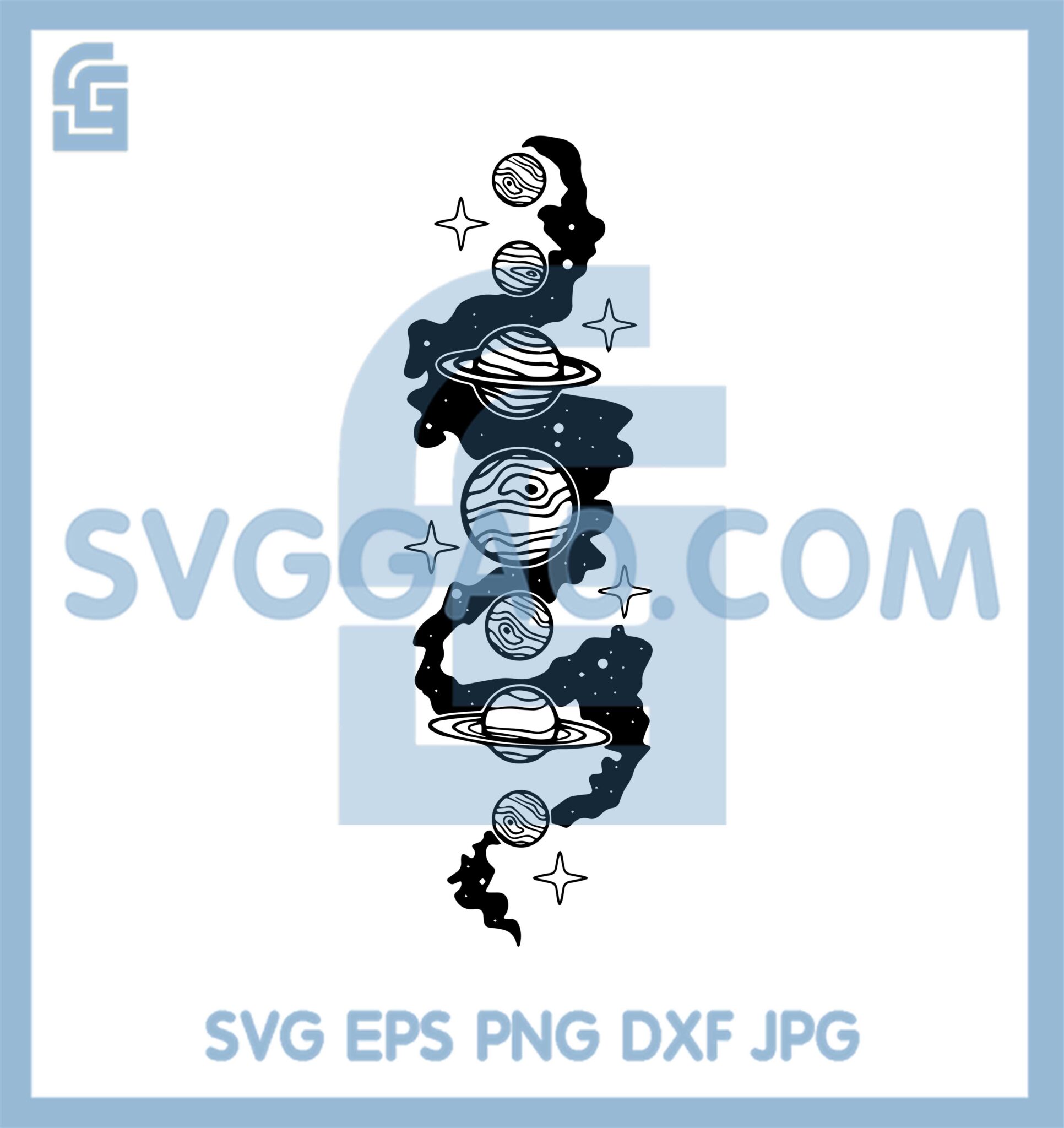 Galaxsy Solar System Planets Svg, Space Universe Geometric Svg, Star ...