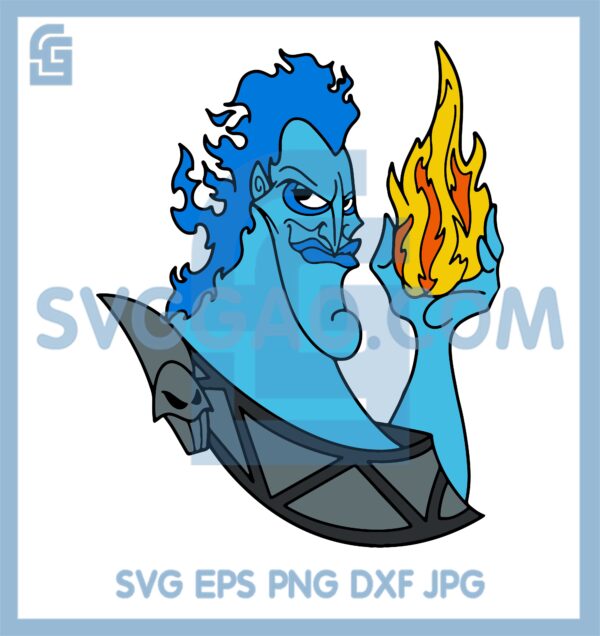 God Hades Svg, Blue Character Holding Flame Svg – SVGGAO