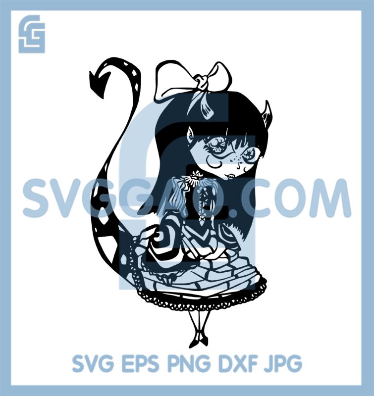 Gothic Devil Girl Svg, Creepy Girl Svg, Spooky Goth Svg – SVGGAO