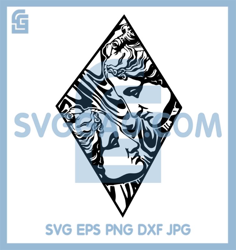 Greek Statue Face To Face Svg, Greek Statue Twins Tattoo Svg ...