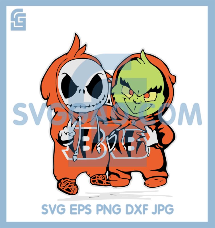 Grinch And Jack Cincinnati Bengals Svg, Grinch Bengals Svg, Jack ...