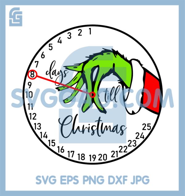 Grinch Countdown Svg, Grinch Hand Holding Ornament Svg – SVGGAO