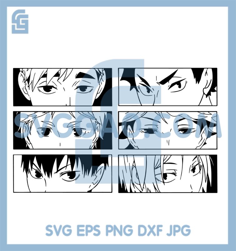 Haikyuu Characters Friends Svg, Pretty Setter Squad Svg, Haikyuu ...