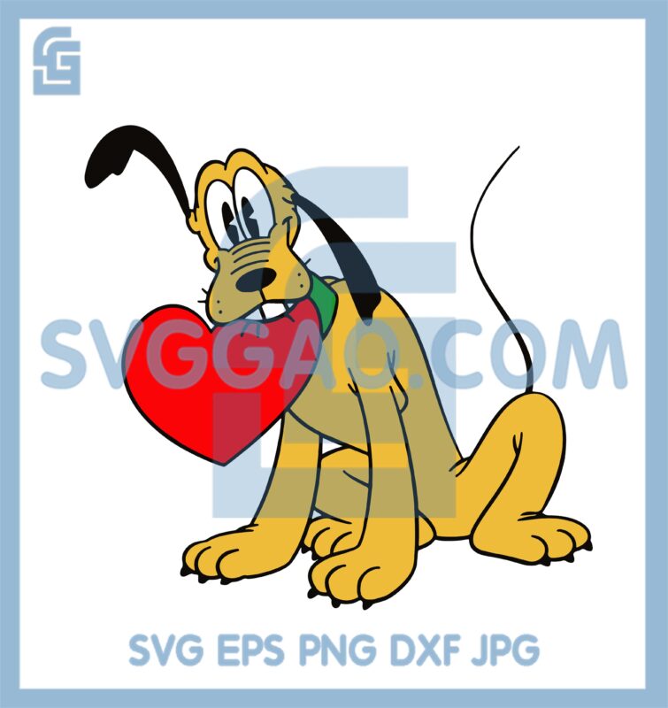 Have A Heart With Pluto Valentine Digital Clipart Svg, Pluto Valentine Svg