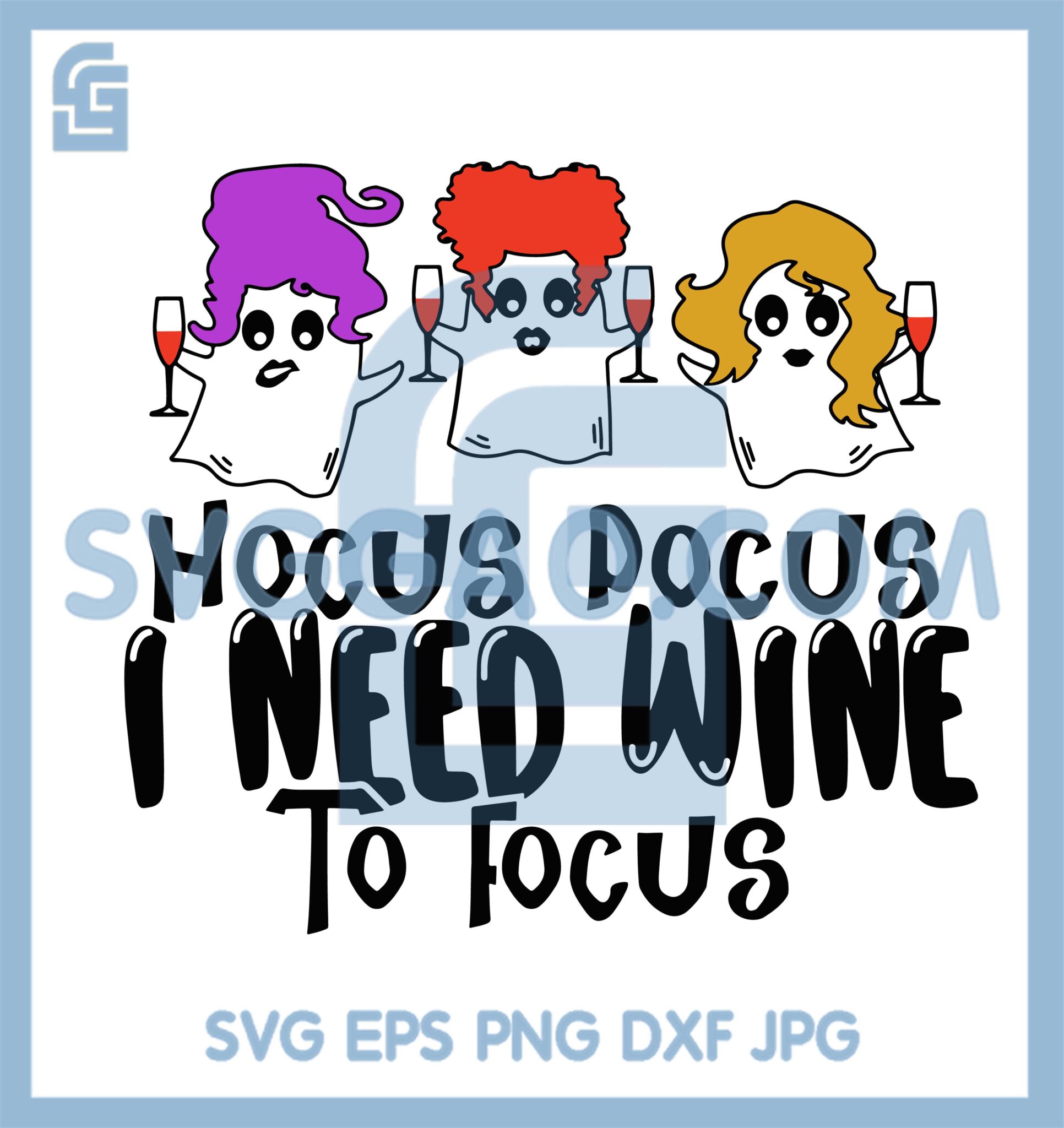 Hocus Pocus Ghost Wine Svg, Ghost Hocus Pocus Svg, Hocus Pocus Shirt ...