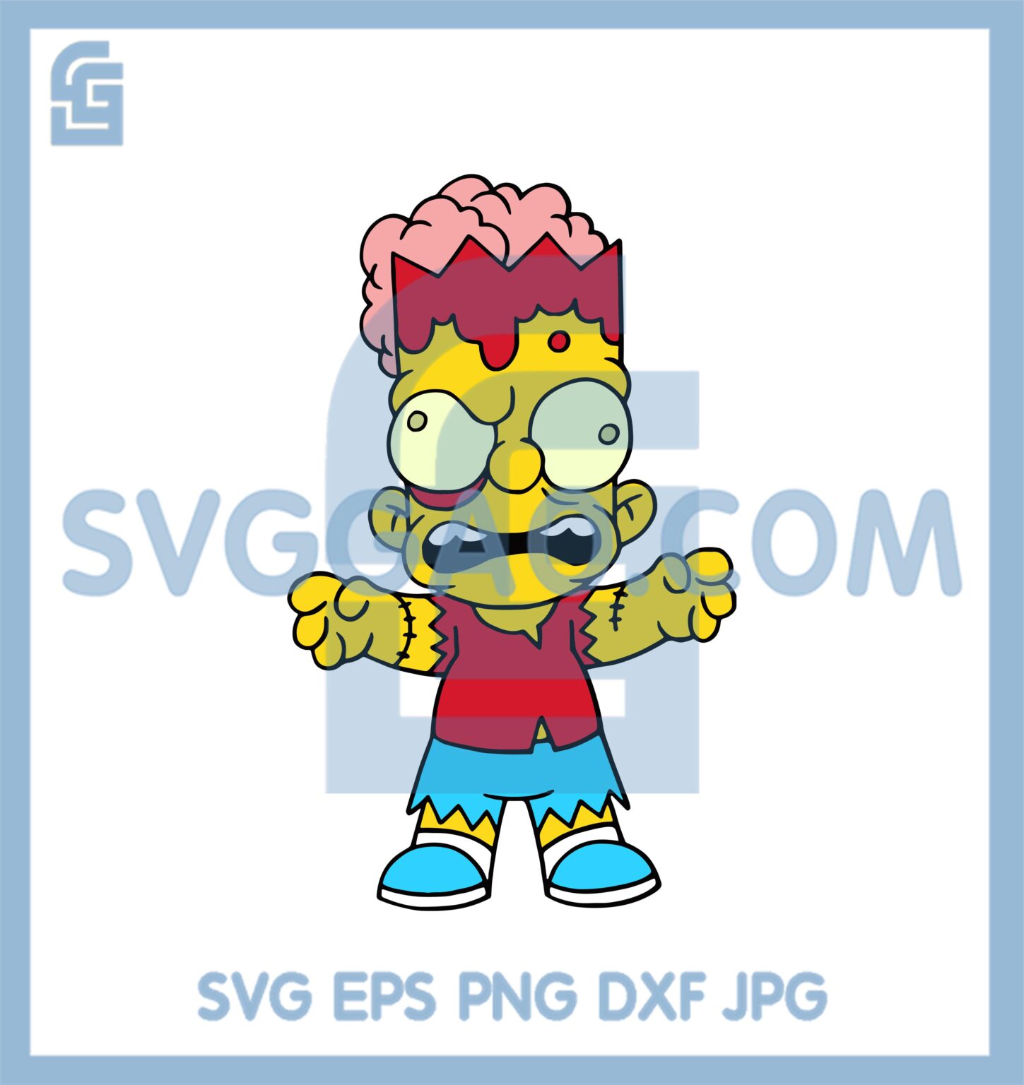 Homer Simpson Zoobie Svg, Yellow Boy Zombie Svg, Homer Simpson Svg – SVGGAO
