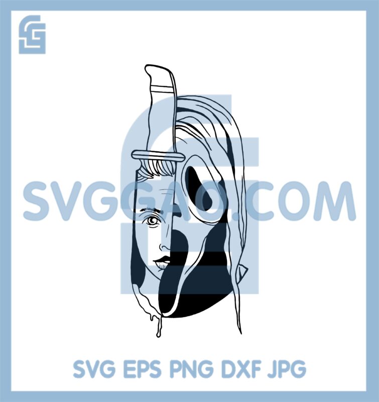 Horror Half Faced Knife is A Ghost SVG, Horror Movies Svg – SVGGAO