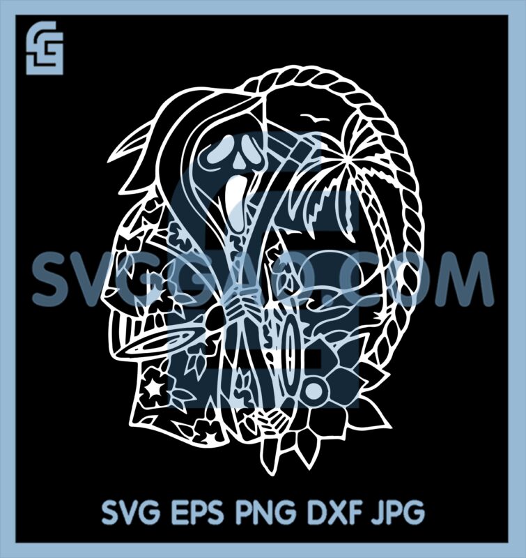 Horror Summer Slasher Bella Canvas Svg, Ghost Summer Svg