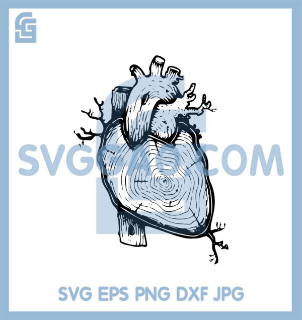 Human Heart Tree Svg, Wood Forest Tree Anatomical Heart Svg – SVGGAO