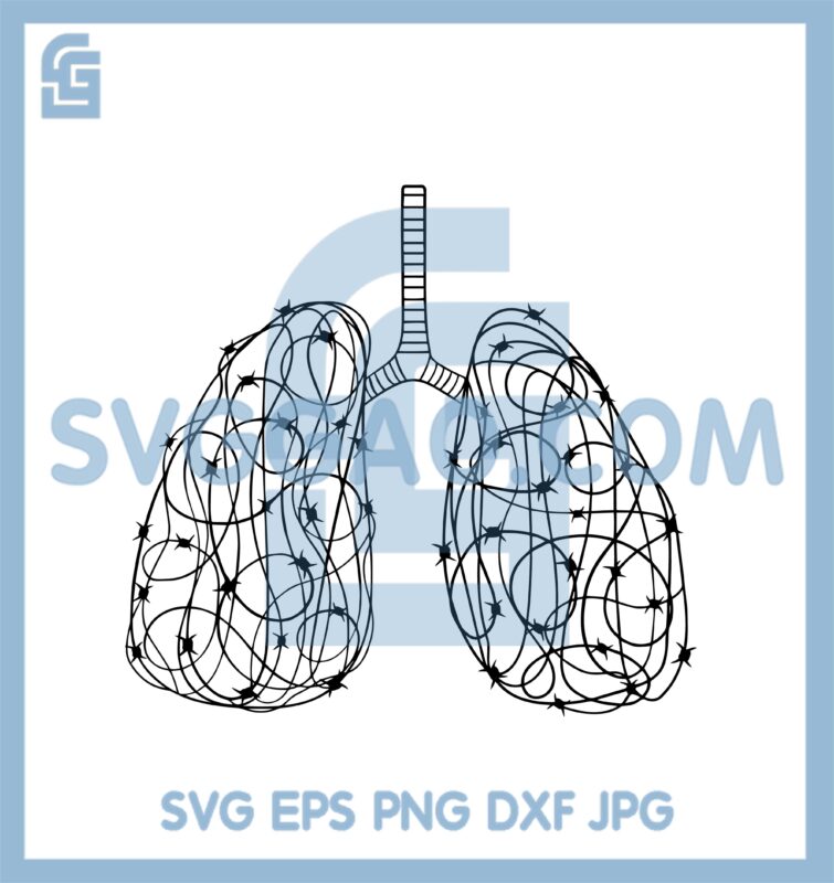 Human Lungs Svg, Lungs Barbed Wire Svg, Human Lungs SVG PNG DXF EPS ...