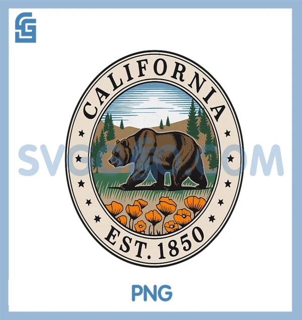 Awesome California Bear Design PNG – SVGGAO