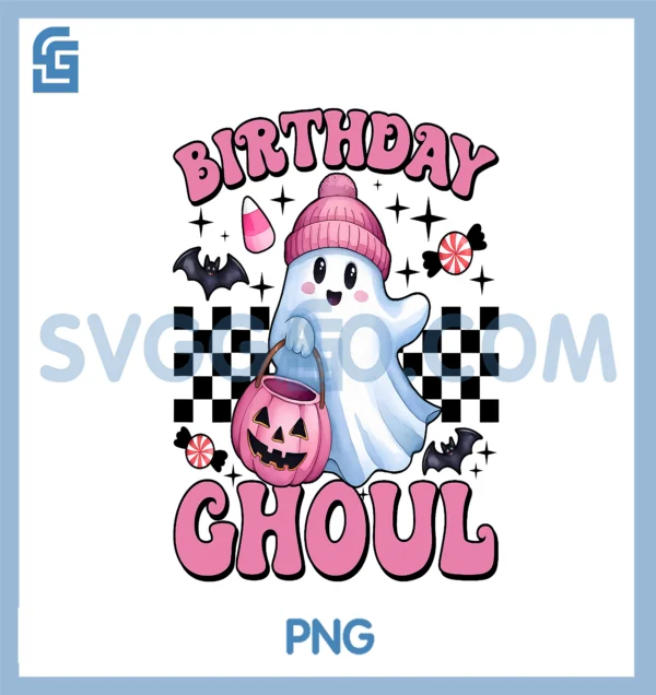 Birthday Ghoul Halloween Bday Party Anniversary Toddler Girl PNG